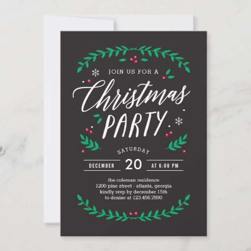 Christmas Time EDITABLE COLOR Party Invitation | Zazzle