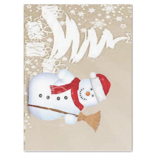 Christmas Tissue Paper, Snowman Tissue Paper | Zazzle
