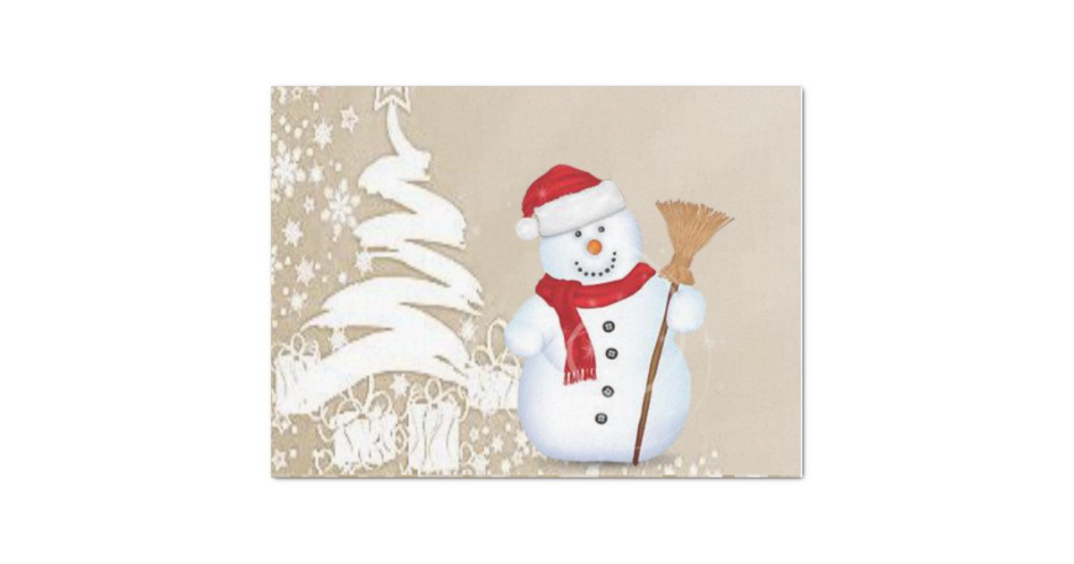 Christmas Tissue Paper, Snowman Tissue Paper | Zazzle