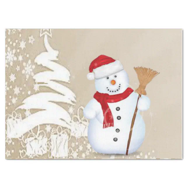 Christmas Tissue Paper, Snowman Tissue Paper | Zazzle