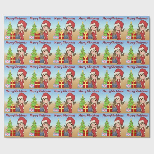 Christmas Toddler Girl Wrapping Paper | Zazzle
