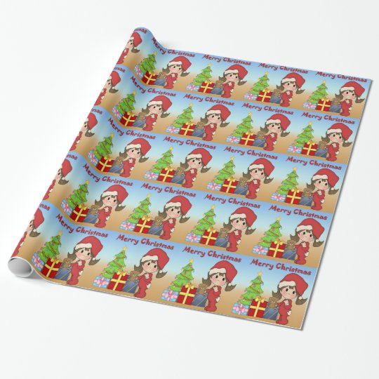 Christmas Toddler Girl Wrapping Paper | Zazzle.com