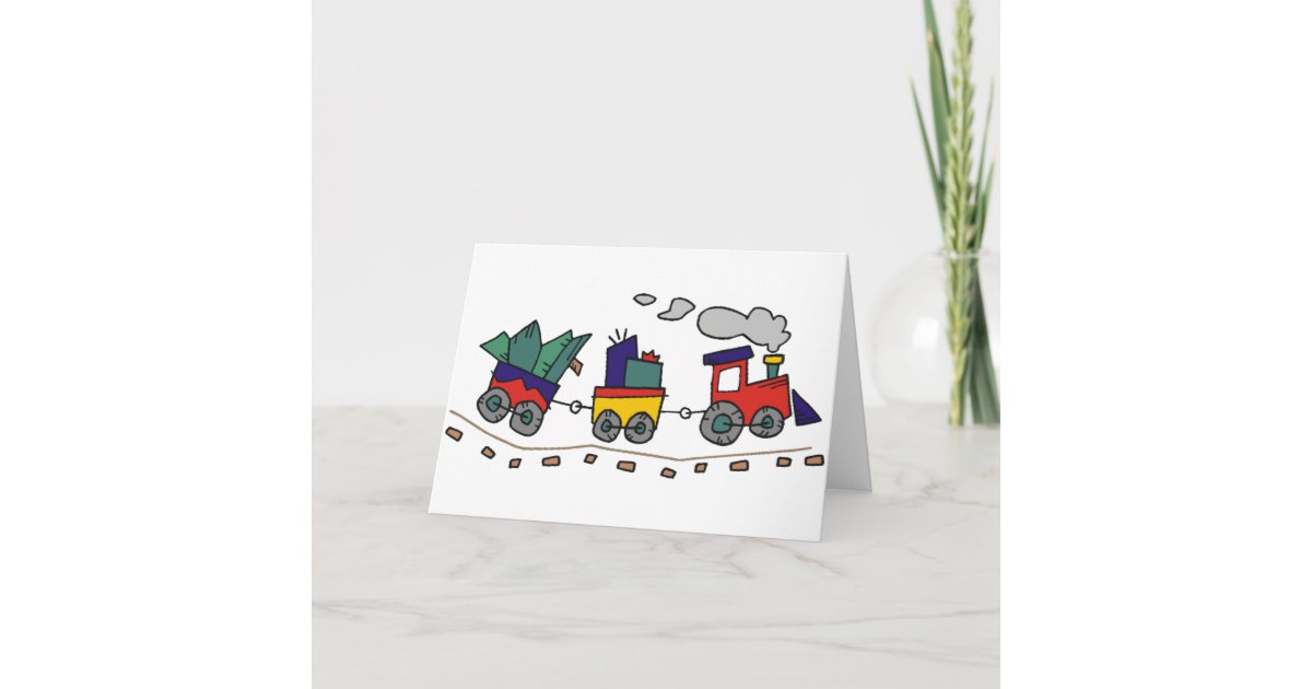 Christmas Train Holiday Card | Zazzle