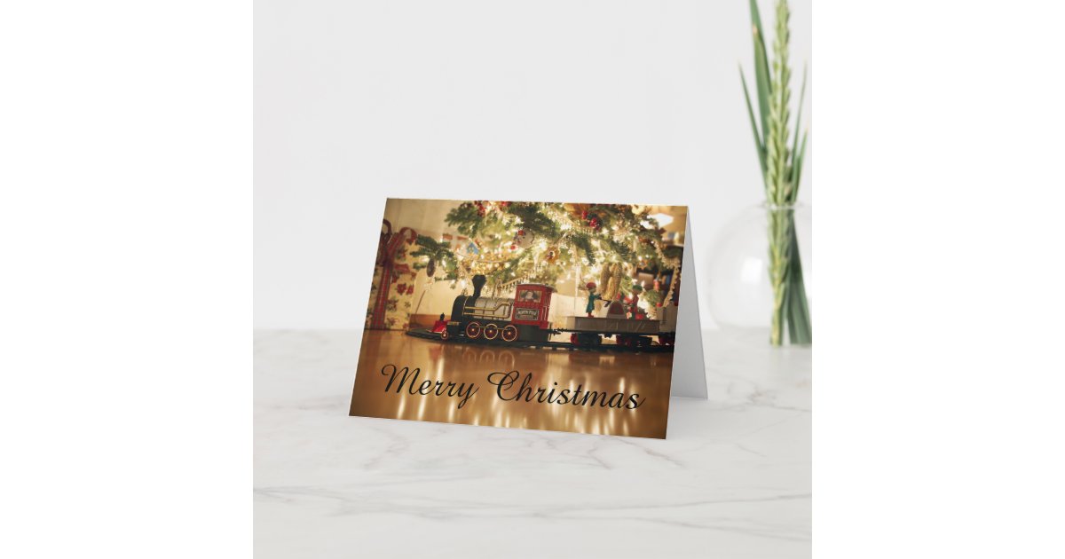 Christmas Train Holiday Card | Zazzle