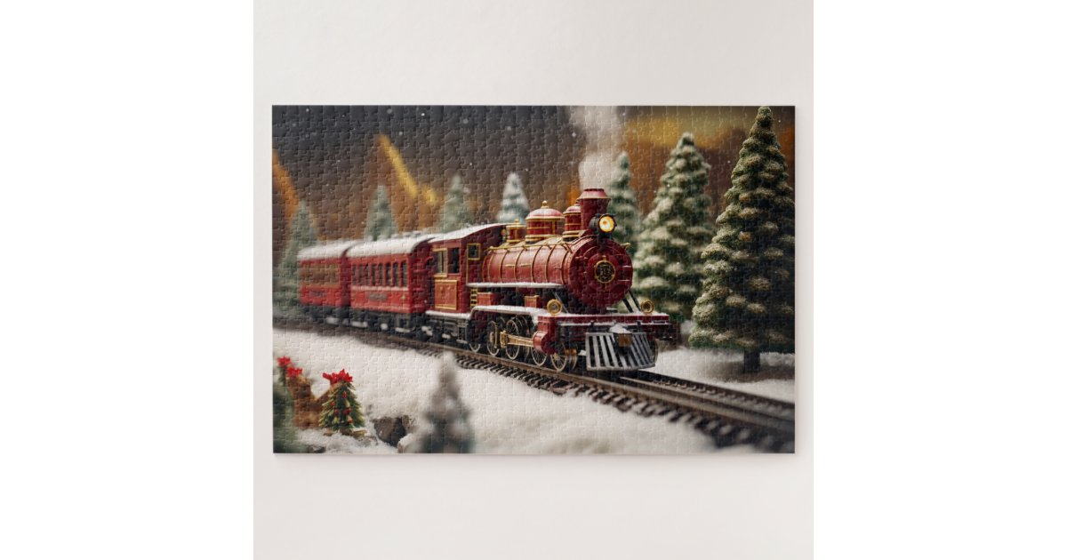Christmas Train Jigsaw Puzzle | Zazzle