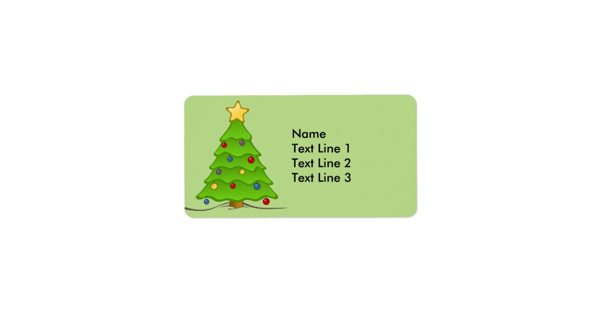Christmas Tree Address Labels | Zazzle