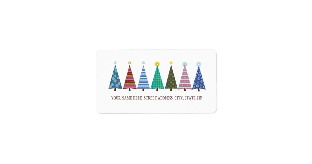 Christmas Tree Address Mailing Labels | Zazzle