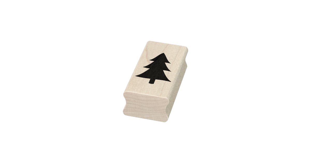 christmas tree art stamp | Zazzle