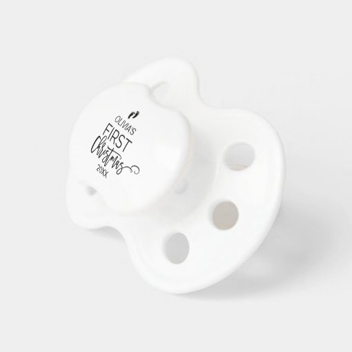 Christmas Tree Baby's First Christmas Pacifier | Zazzle