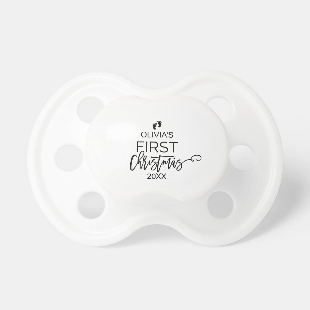 Christmas Tree Baby's First Christmas Pacifier | Zazzle