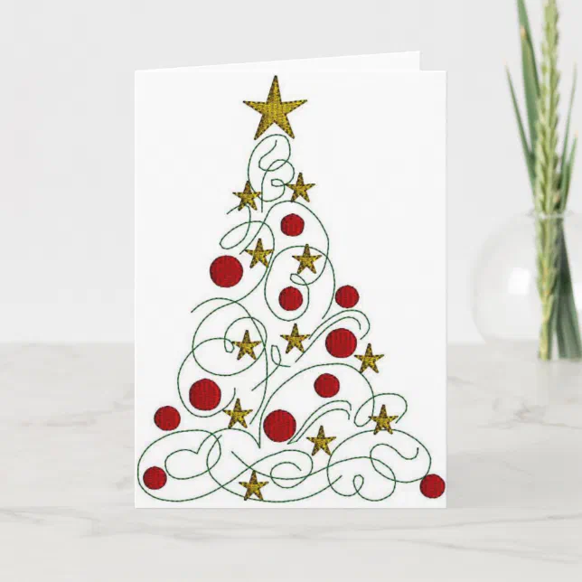 christmas tree card | Zazzle