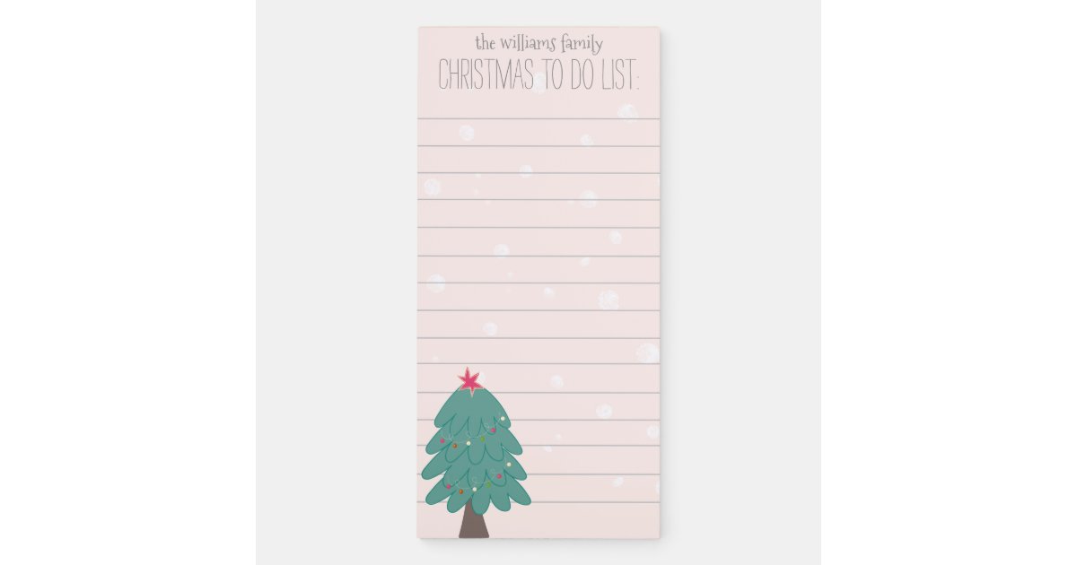 Christmas Tree - Cute Christmas To Do List Notepad | Zazzle