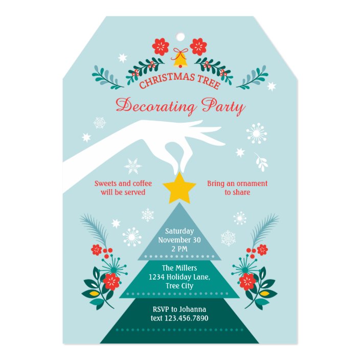 Christmas Tree Decorating Party Invitation | Zazzle.com