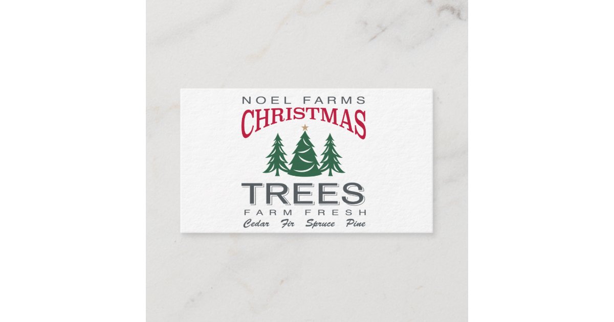 CHRISTMAS TREE FARM BUSINESS CARD | Zazzle
