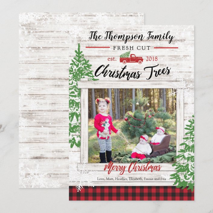 Christmas Tree Farm Holiday Photo Card | Zazzle.com