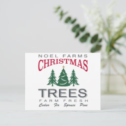 CHRISTMAS TREE FARM POSTCARD | Zazzle