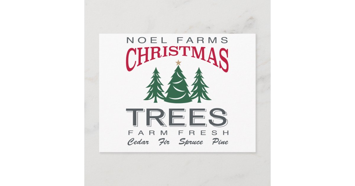 CHRISTMAS TREE FARM POSTCARD | Zazzle