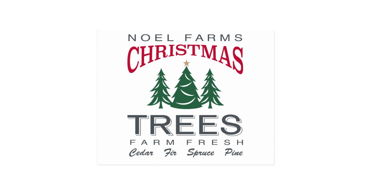 CHRISTMAS TREE FARM POSTCARD | Zazzle.com