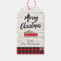 Christmas Tree Farm Red Truck Christmas Gift Tag | Zazzle