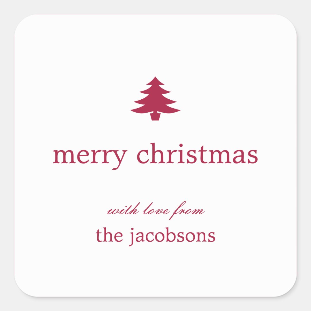 Christmas Tree Holiday Gift Stickers | Zazzle