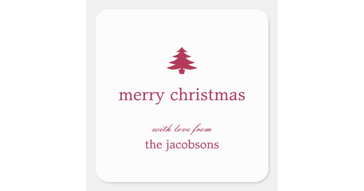 Christmas Tree Holiday Gift Stickers | Zazzle
