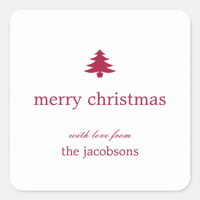 Christmas Tree Holiday Gift Stickers | Zazzle