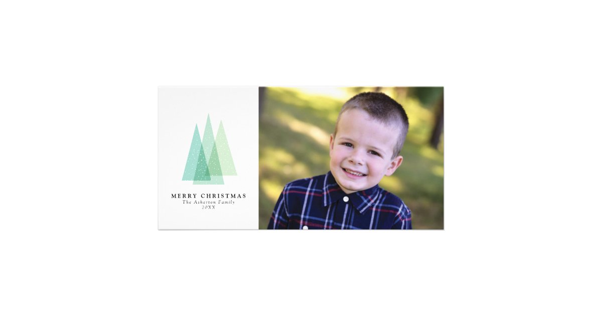 Christmas tree holiday photo card | Zazzle