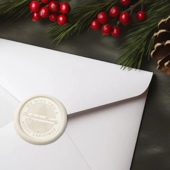 Christmas Tree Holiday Winter Wax Seal Stamp | Zazzle