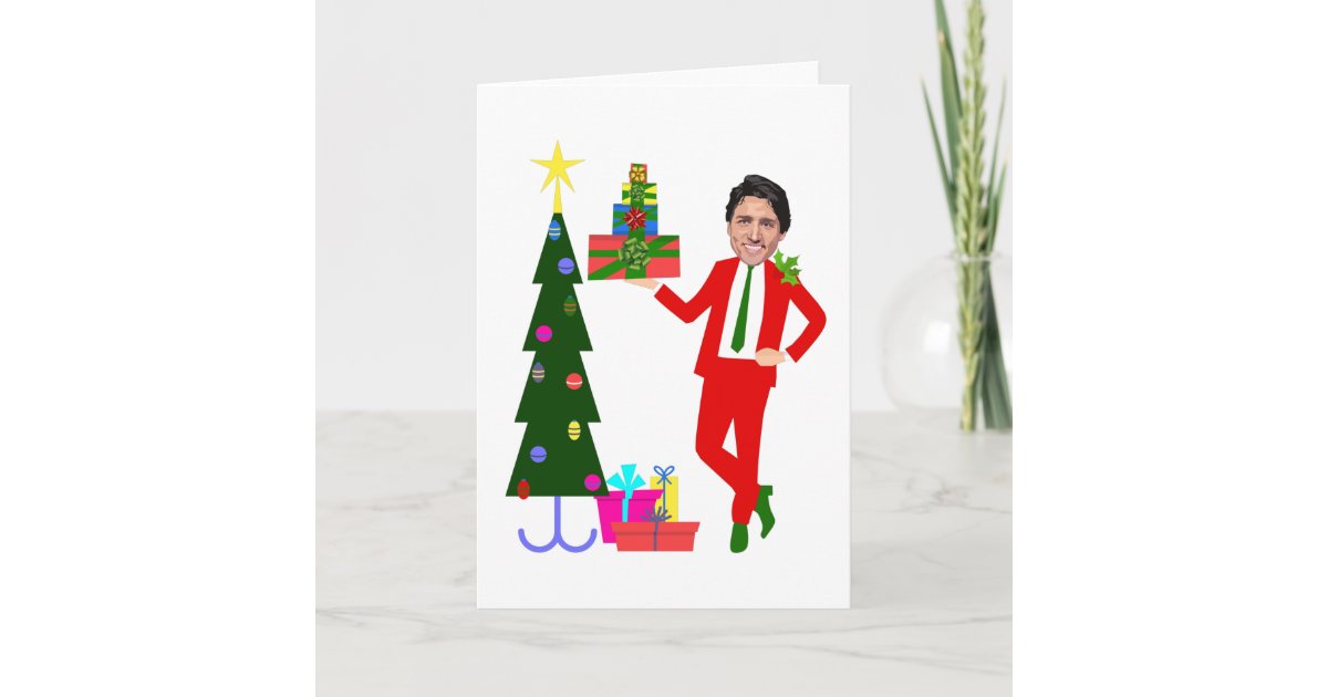 christmas tree justin trudeau invitation | Zazzle