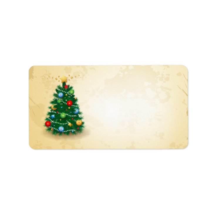 Christmas tree, labels | Zazzle