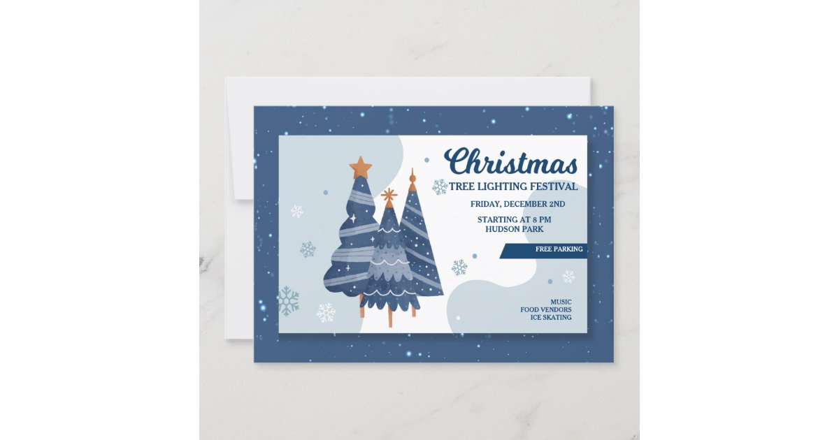 Christmas Tree Lighting Festival Invitation | Zazzle