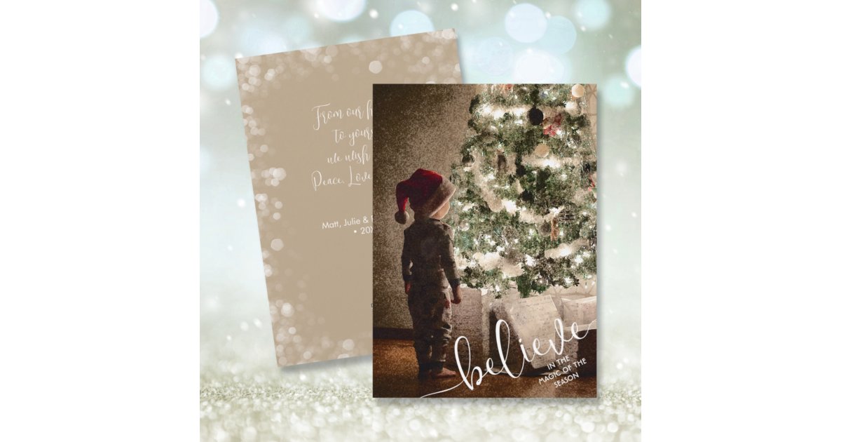 Christmas Tree Lights Holiday Card | Zazzle