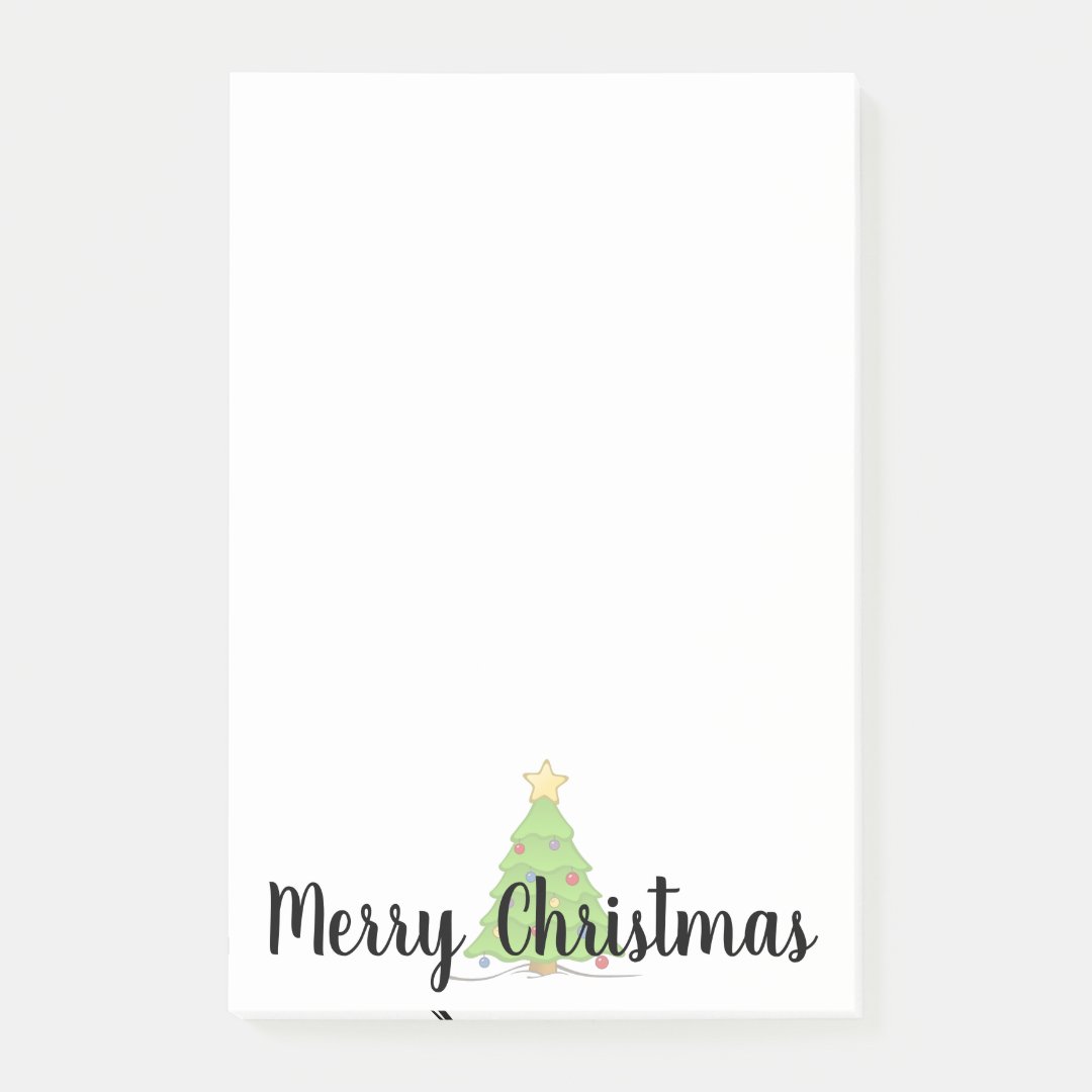Christmas Tree Merry Christmas Post-it Notes | Zazzle