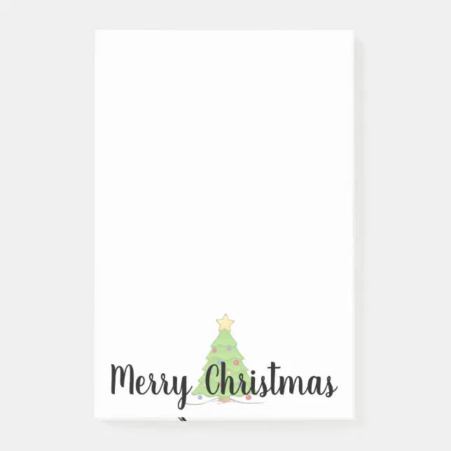 Christmas Tree Merry Christmas Post-it Notes | Zazzle