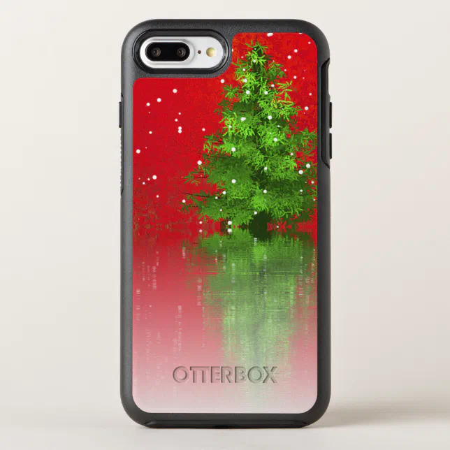 Christmas Tree on a Red Background | Phone Case | Zazzle