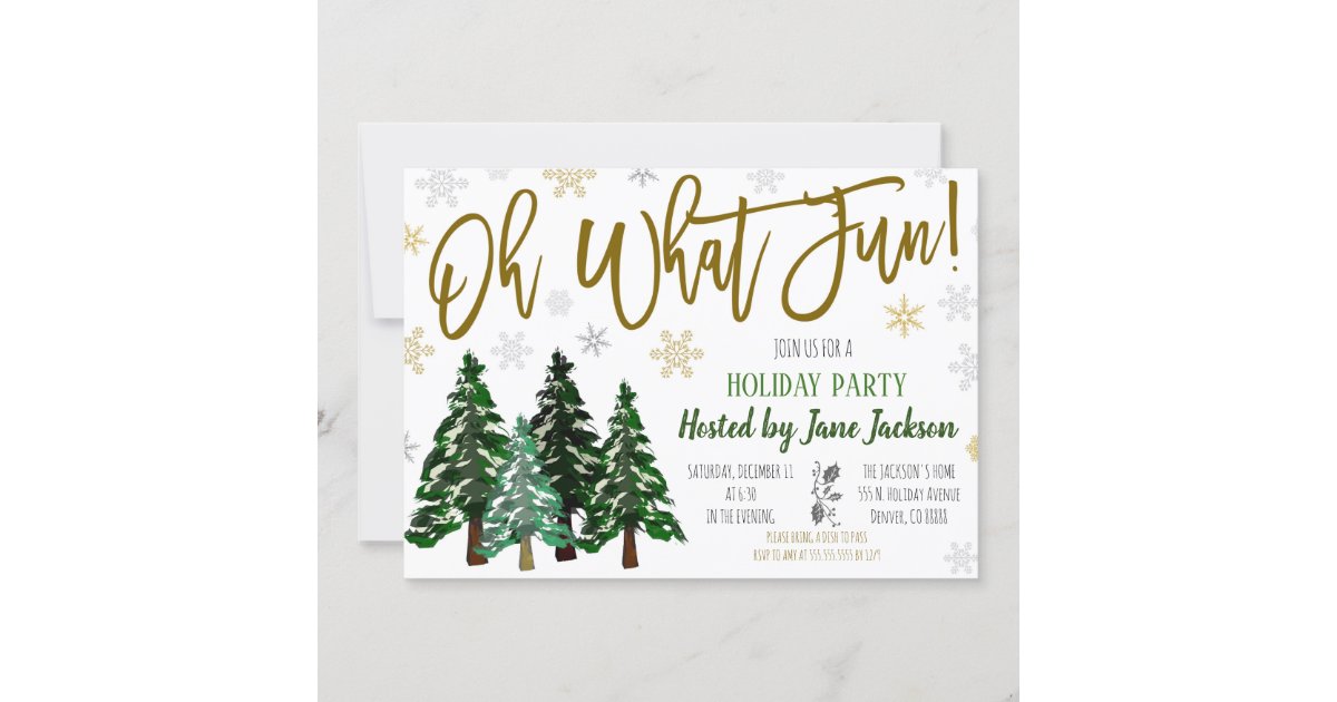 Christmas Tree Party Invitation | Zazzle