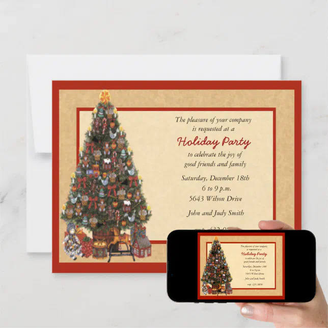 Christmas Tree Party Invitation | Zazzle