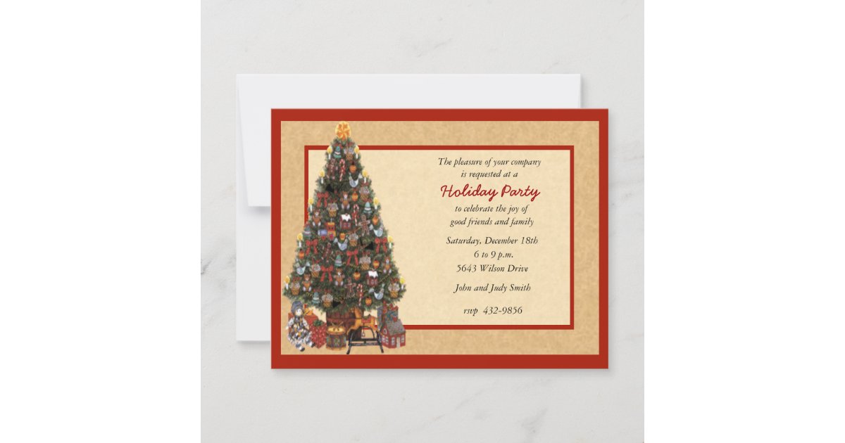 Christmas Tree Party Invitation | Zazzle