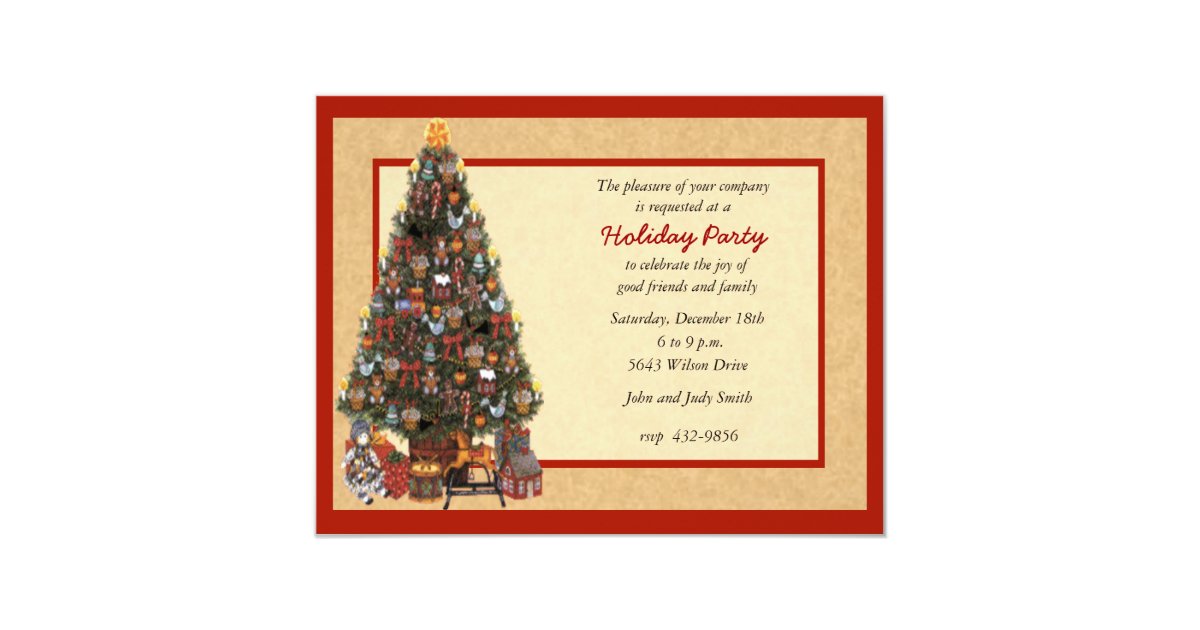 Christmas Tree Party Invitation | Zazzle.com
