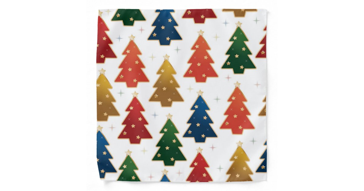 Christmas tree pattern bandana | Zazzle