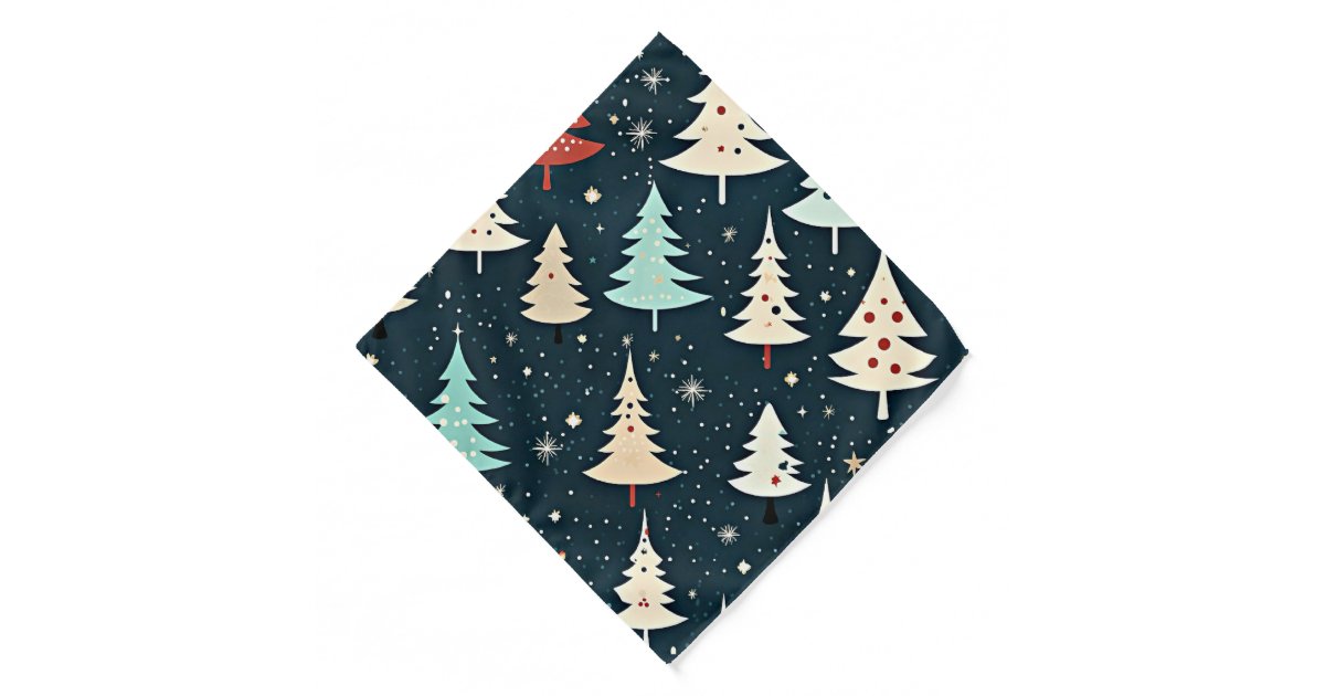 Christmas tree pattern bandana | Zazzle