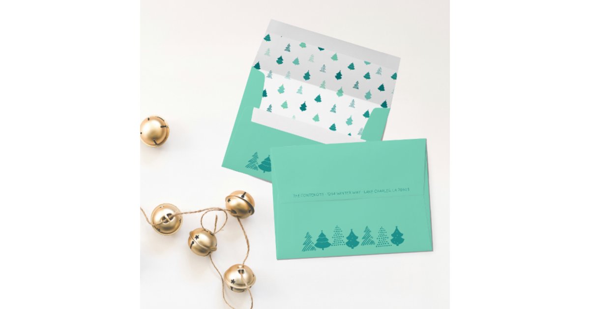 Christmas Tree Pattern Envelope | Zazzle