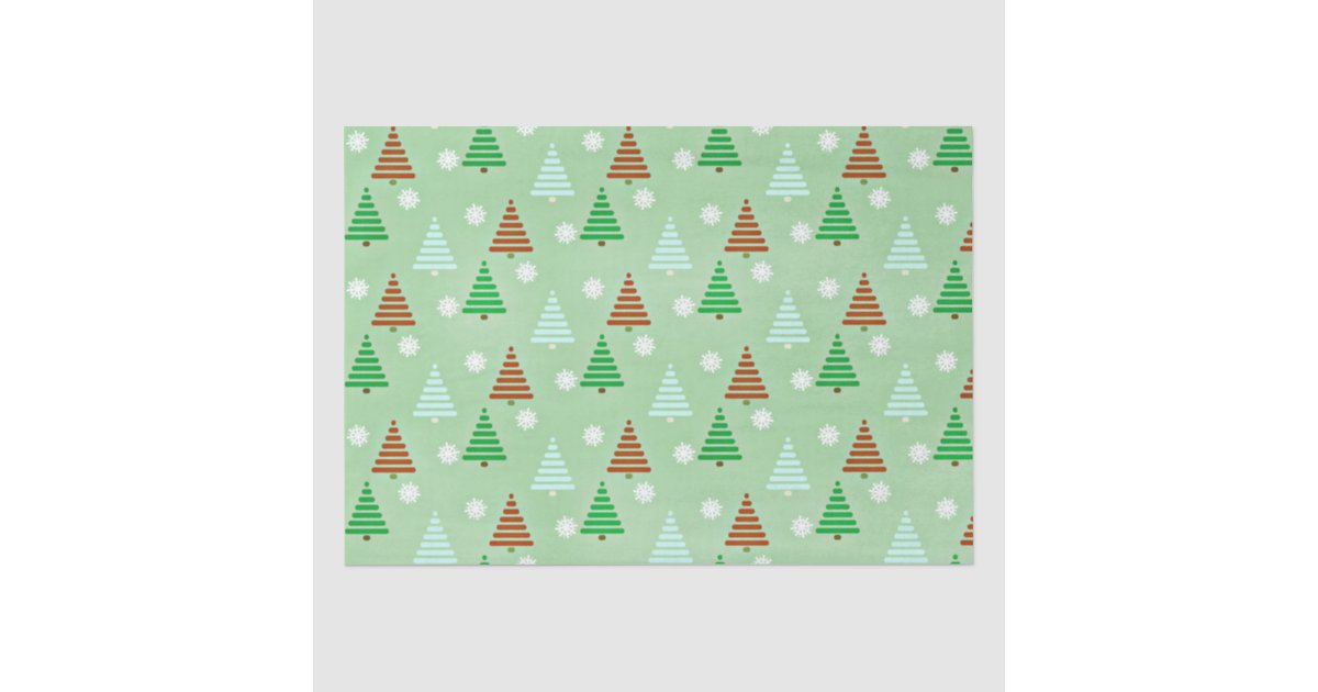Christmas Tree Pattern Tissue Paper | Zazzle
