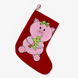 Christmas Tree Pig Stocking | Zazzle