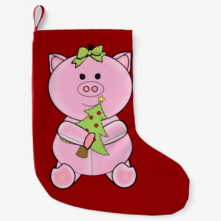 Christmas Tree Pig Stocking | Zazzle.com