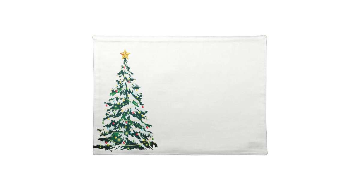 Christmas Tree Placemat | Zazzle