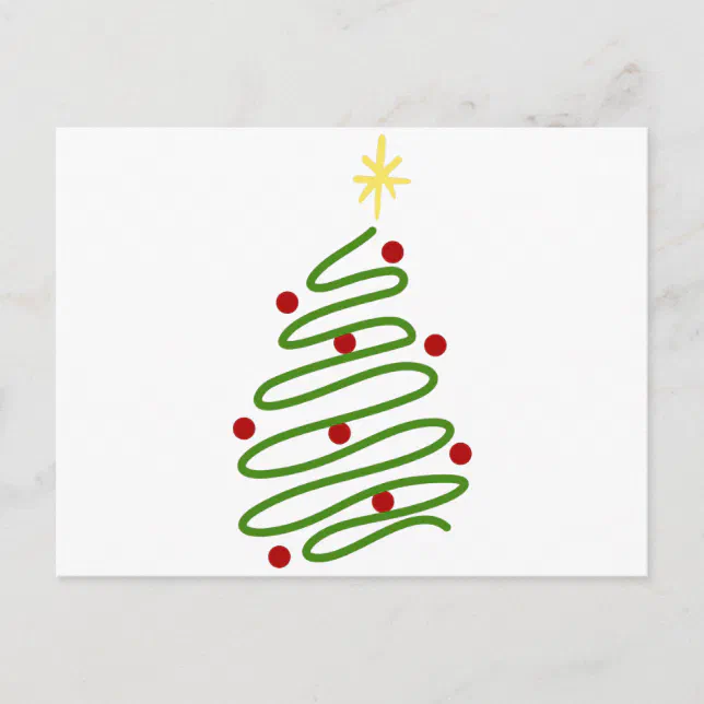 Christmas Tree Postcard | Zazzle