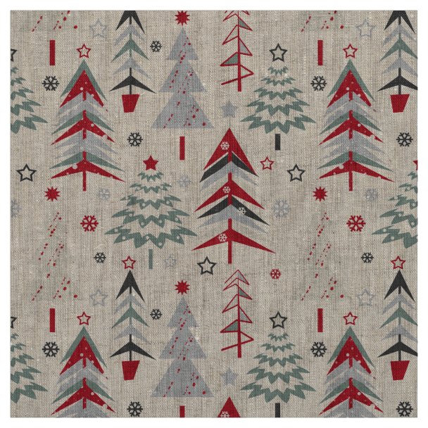 Christmas ,colorful ,Christmas tree ,red ,green Fabric | Zazzle