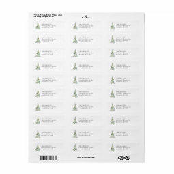 Christmas Tree Return Address Labels | Zazzle