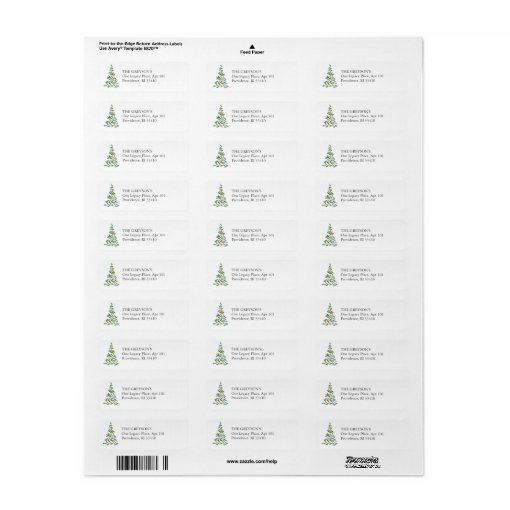 Christmas Tree Return Address Labels | Zazzle